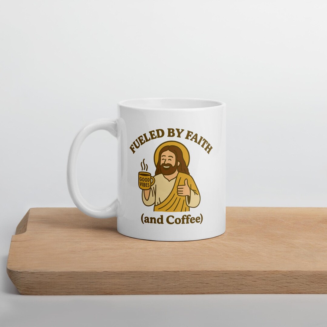 Fueled by Jesus and Coffee Mug , Funny Christian Coffee Cup, Faith ...