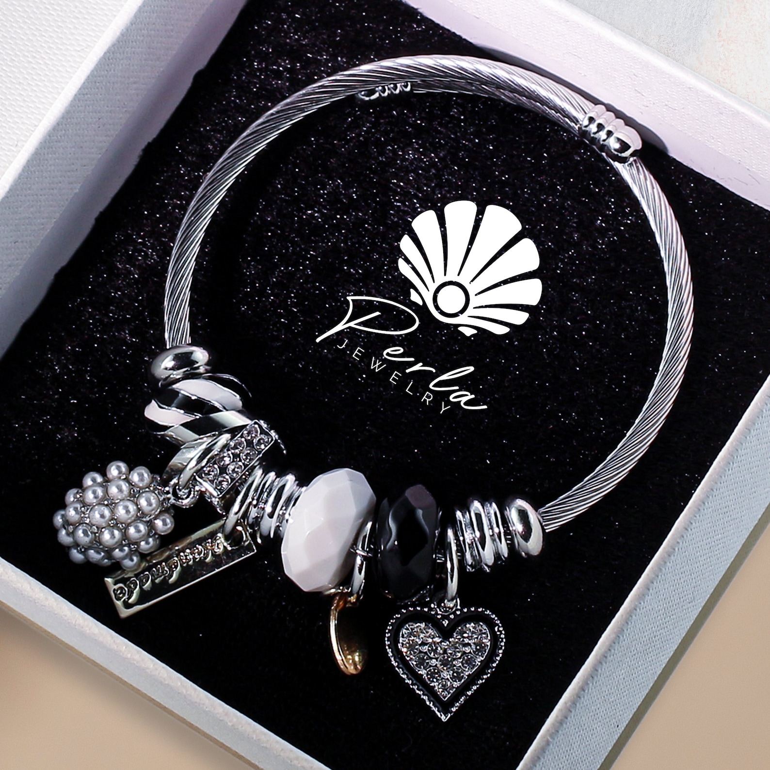 Stainless Steel Pandora Style Bracelet Fairy Charm Colorful Beaded ...