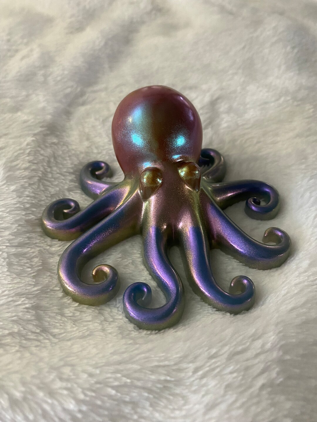 Resin Octopus Purple Iridescent Epoxy Resin Octopus - Etsy