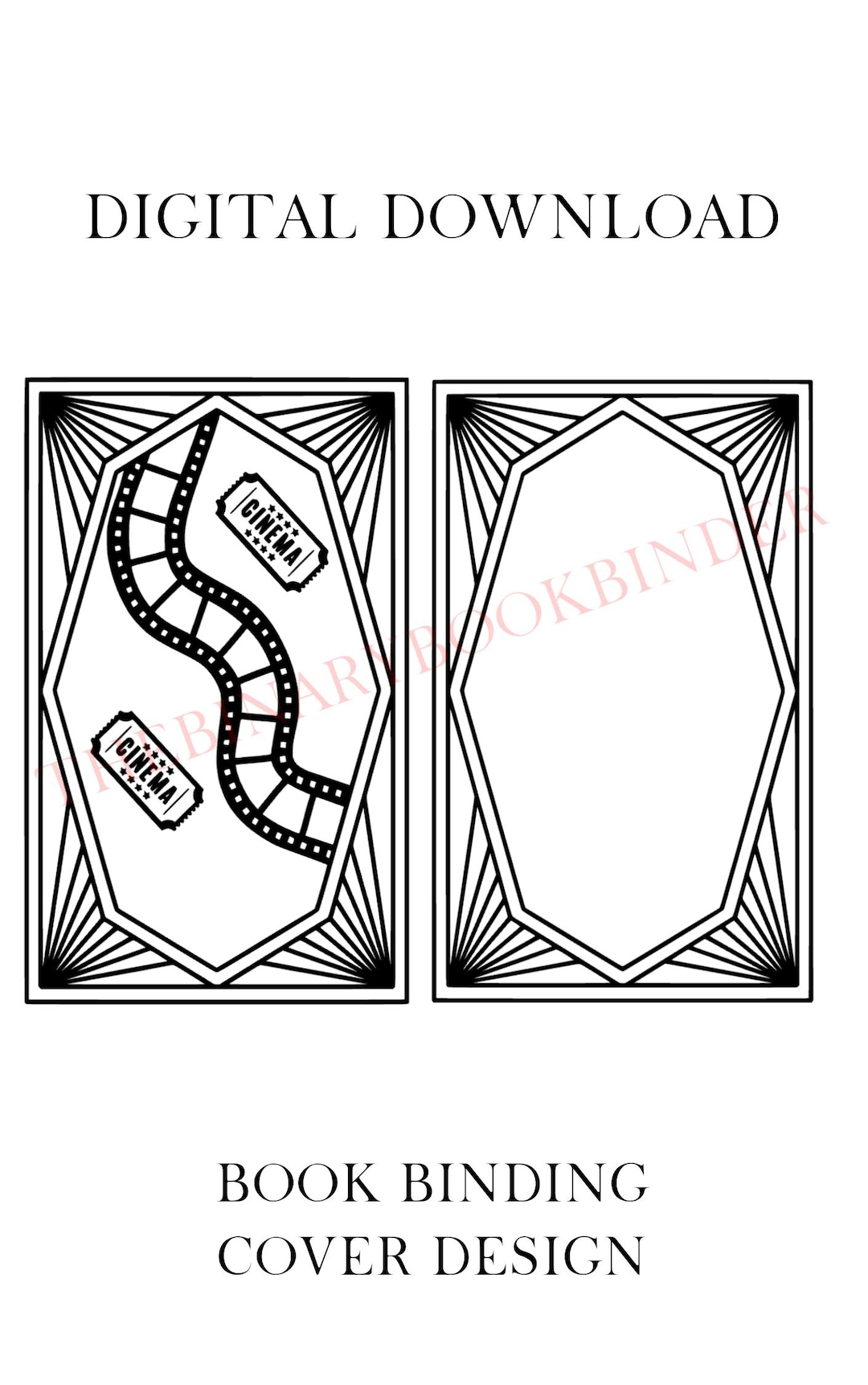 Art Deco Cover Design Template | Bookbinding Cover SVG - Etsy