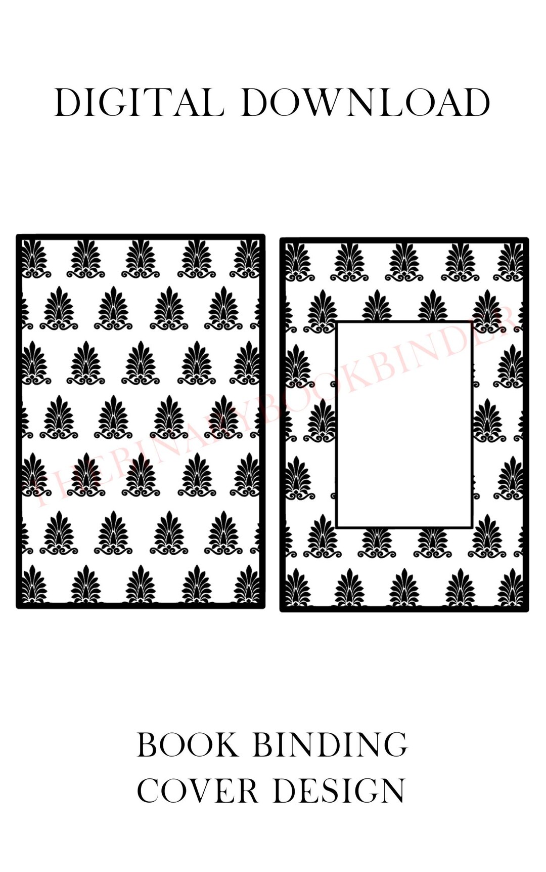 Vintage Book Binding Cover Template | Cover Design Template - Etsy