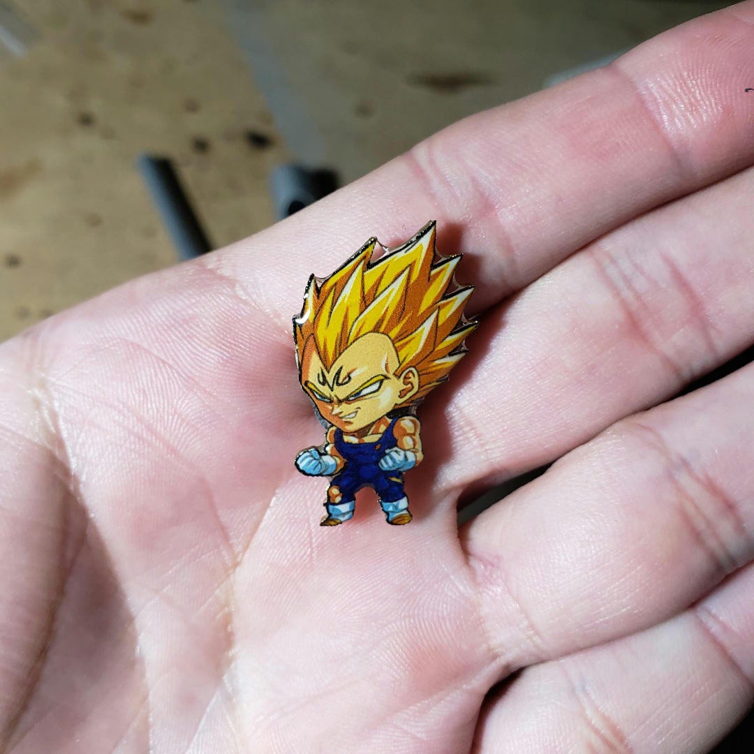 Dragon Ball Z Majin Vegeta Pin 1.5 Inch Lightweight Anime Collectible ...