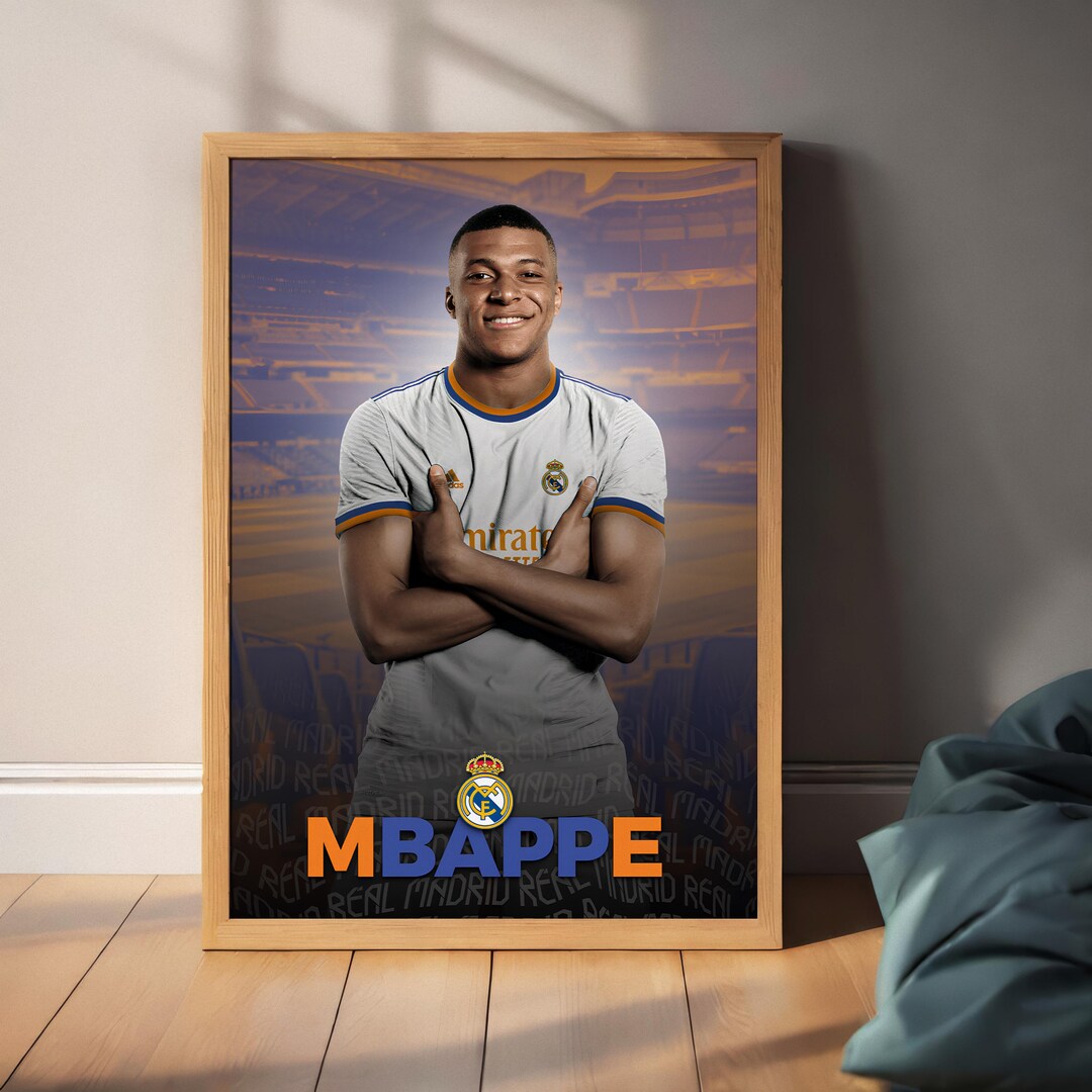 Mbappe Poster, Mbappe Football Print, Sports Poster, Football Poster ...