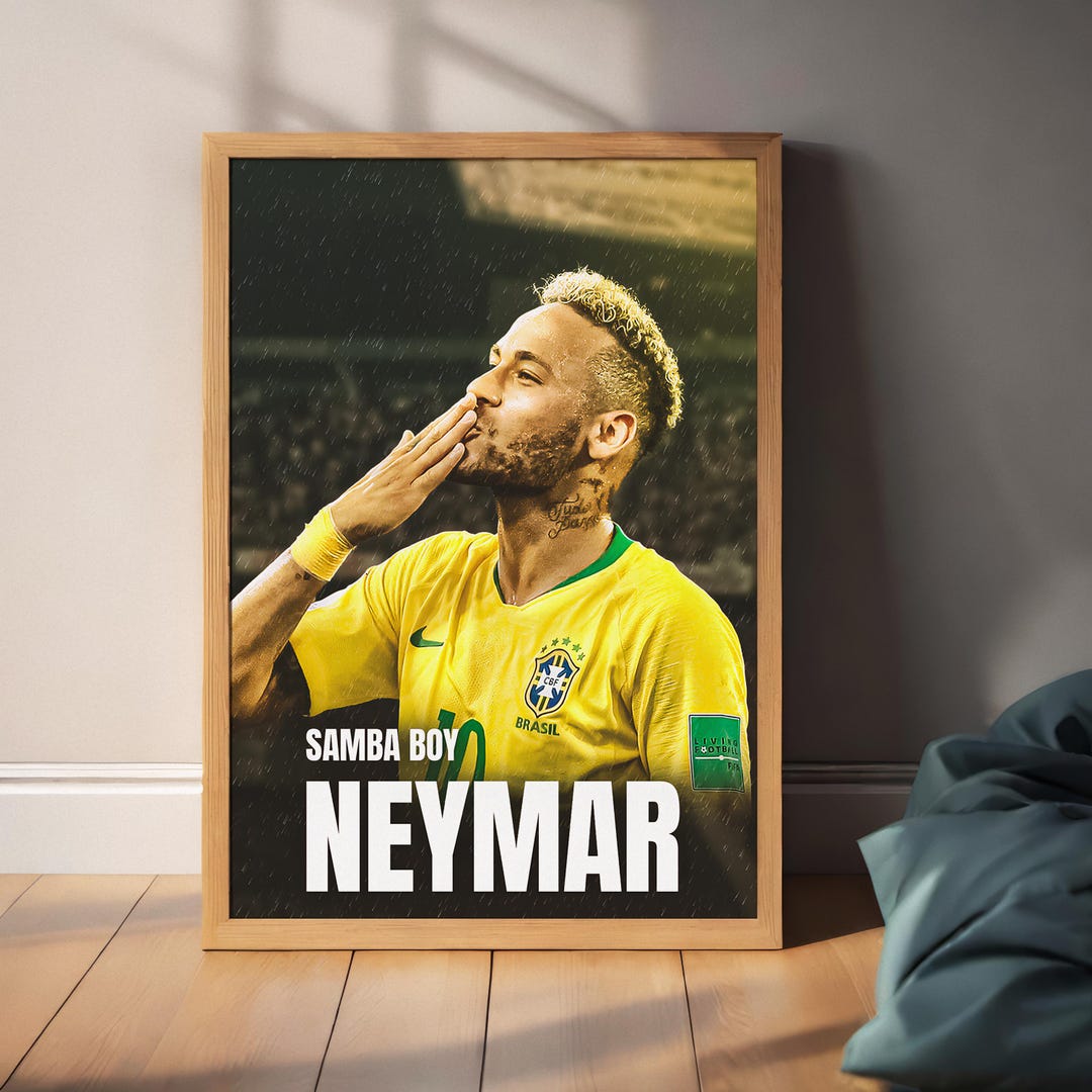 Neymar Poster,neymar Football Print, Sports Poster, Football Poster ...