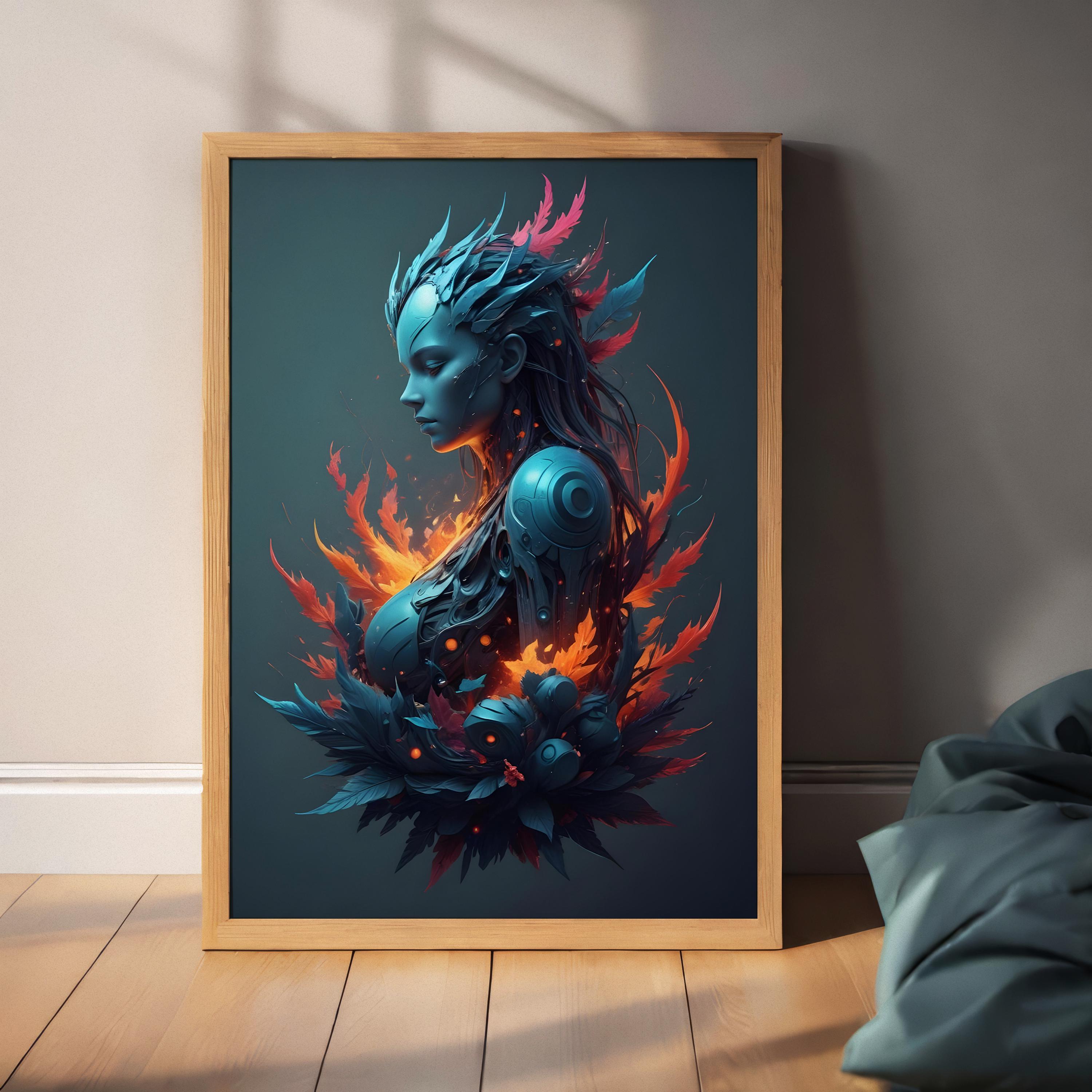 Robot Robot Png Robot Canvas Digital Art Print Wall Art AI Generated AI ...