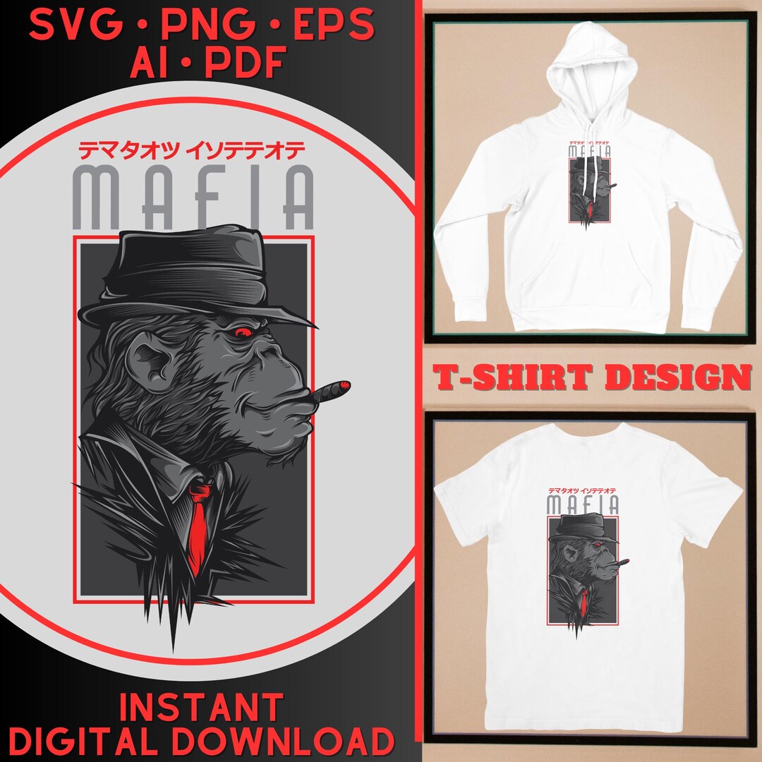Mafia Monkey Svg, Mafia Svg, Monkey Svg, Smoking, Anime Svg, Animation ...