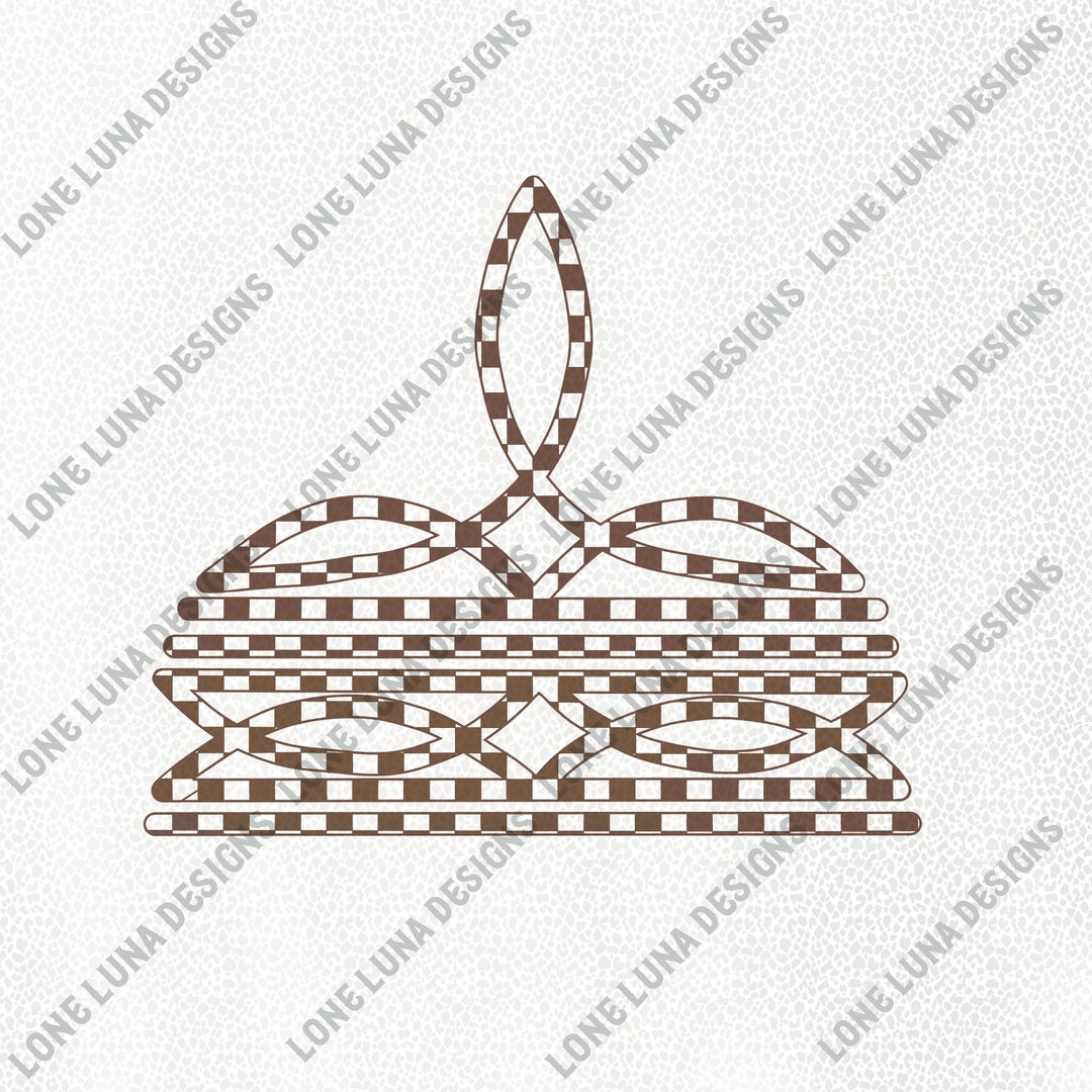 Checkered Boot Stitch Western Digital PNG Download - Etsy
