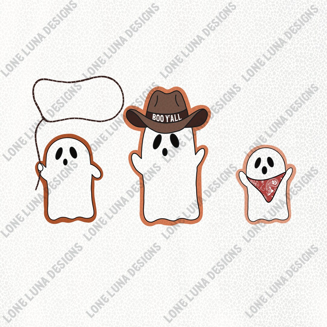 Cowboy Ghosts PNG Digital Download Spooky Friends Download - Etsy