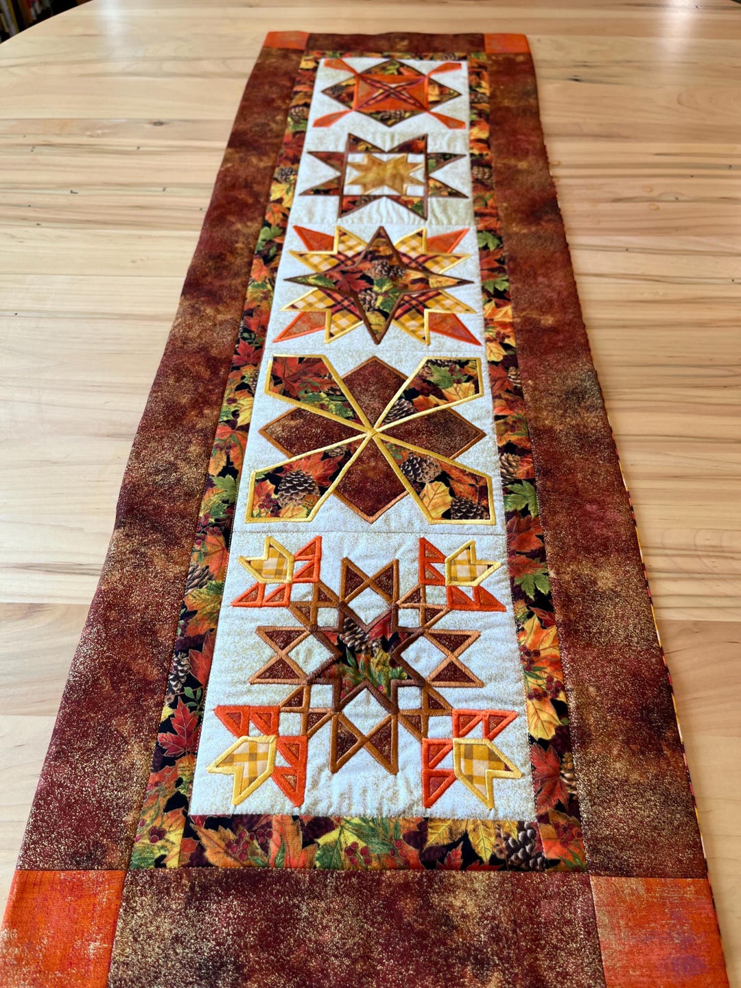 Autumn Splendor Embroidered Table Runner - Etsy