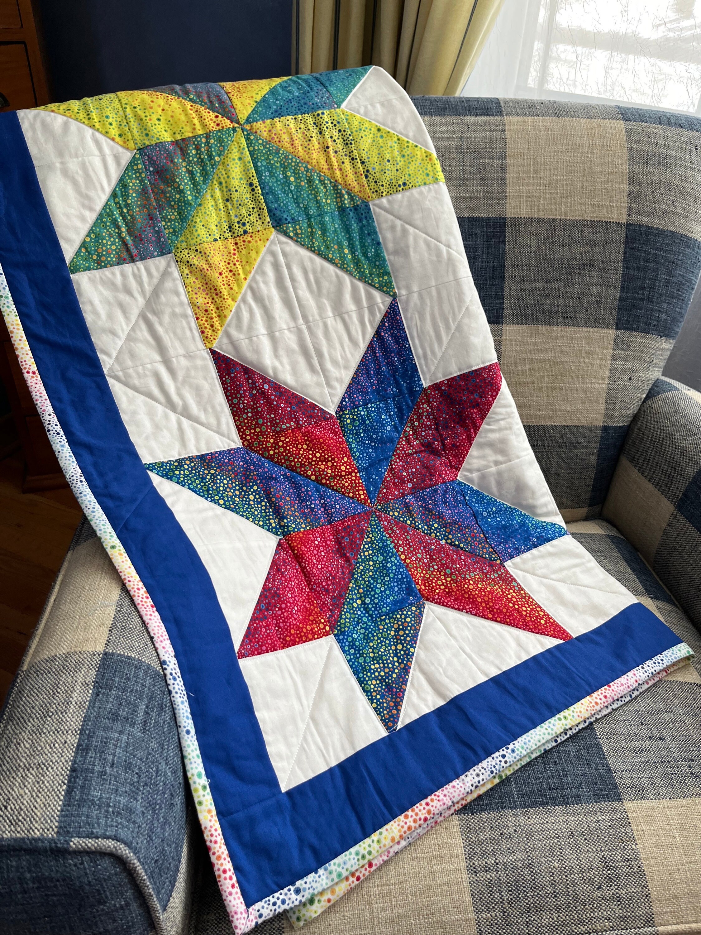 Bubble up Lemon Star Lap Quilt - Etsy