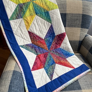 Bubble up Lemon Star Lap Quilt - Etsy