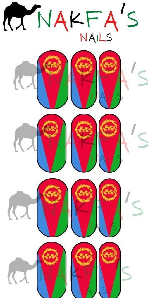 Eritrean Flag Waterslide Nail Decals - Etsy