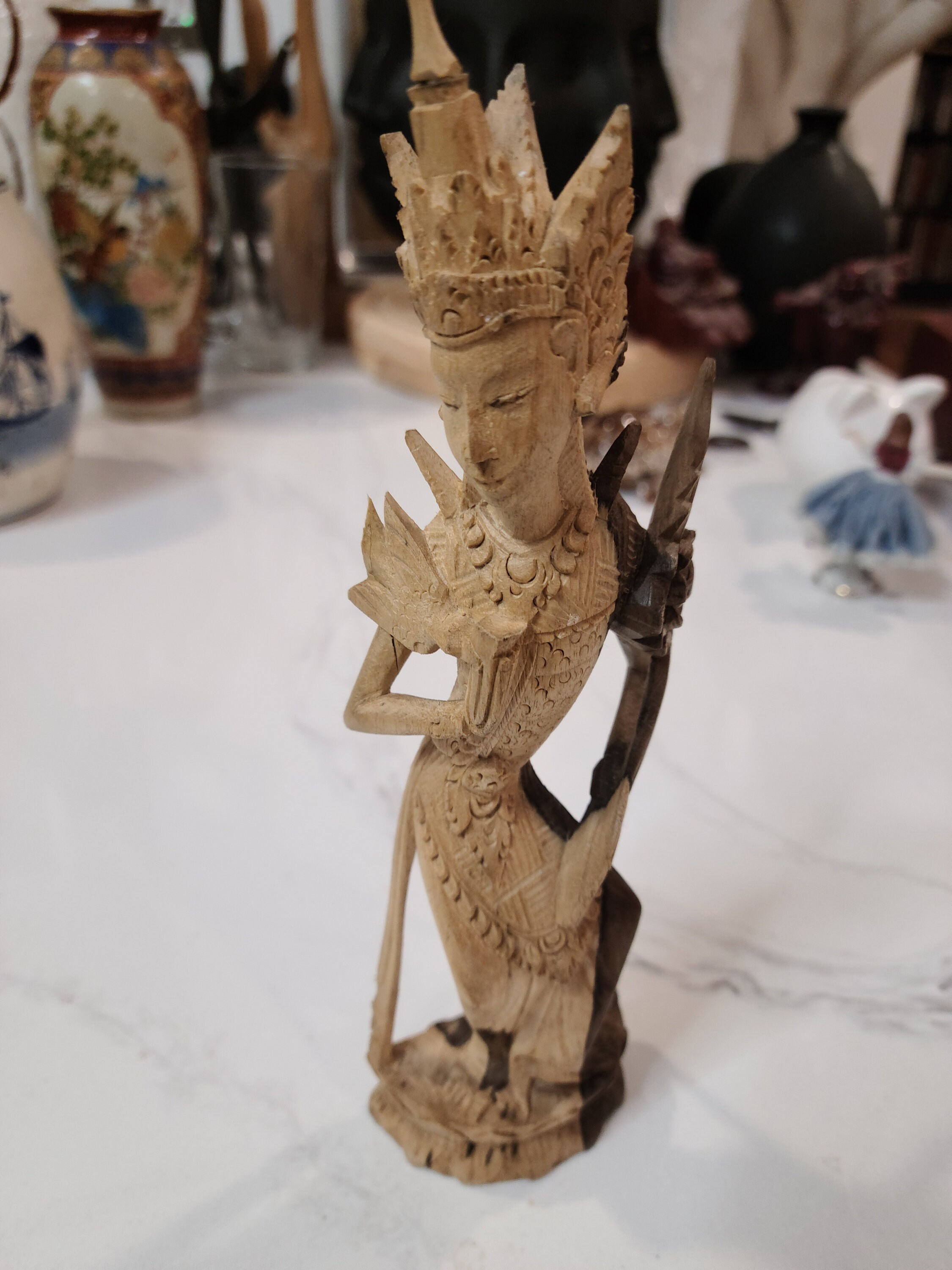 Beautiful Balinese Dancer, Dewi Sri, the Rice Goddess, Carved From ...