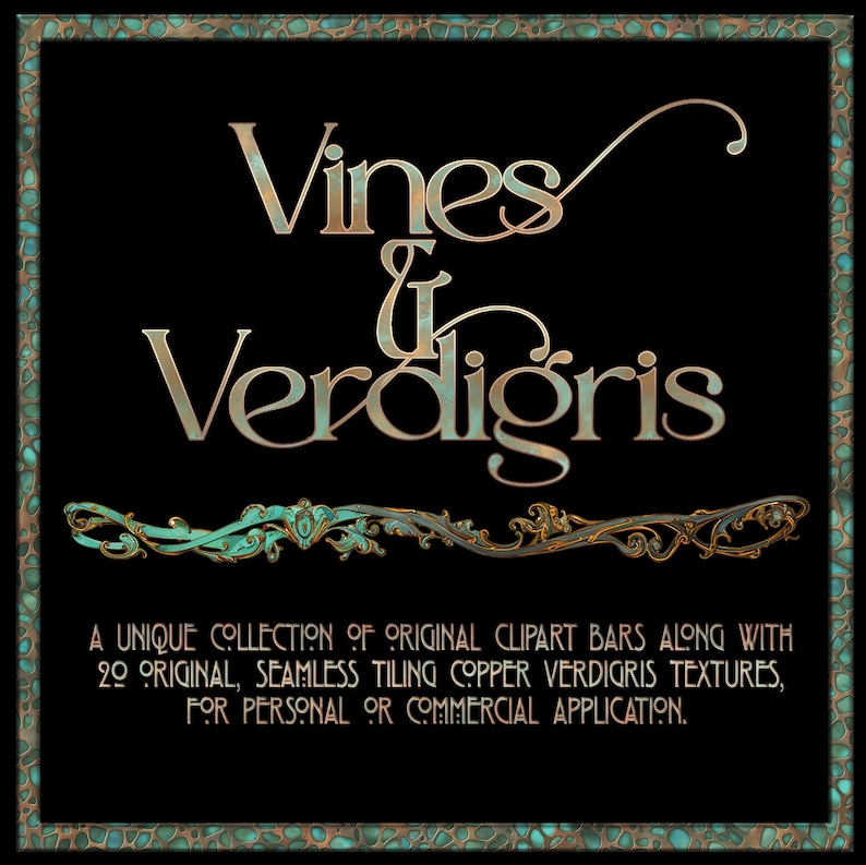 Vines & Verdigris: A Collection of Original Clipart and 20 Unique ...
