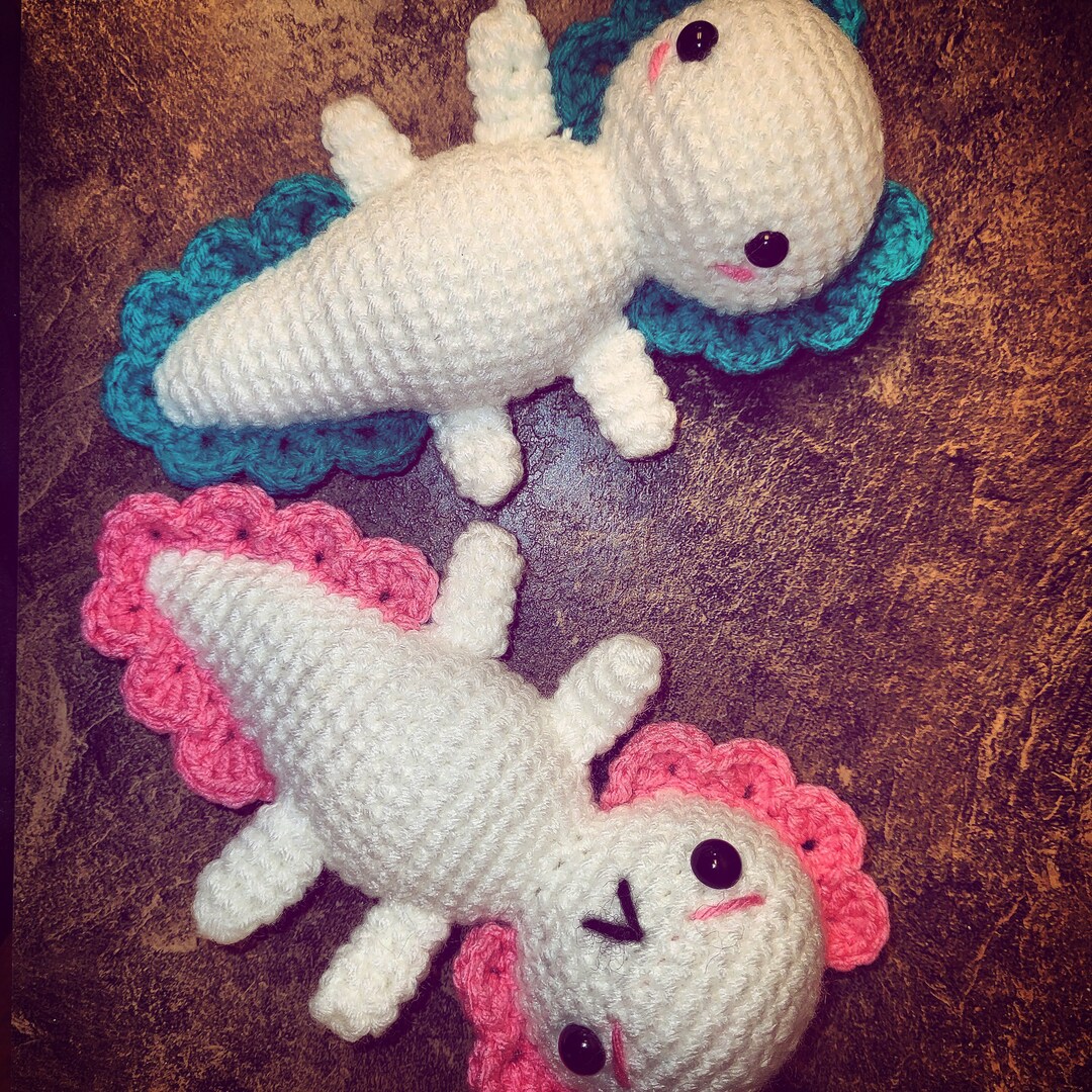 Crochet Axolotl, Amigurumi Axolotl, Handmade Amphibian - Etsy