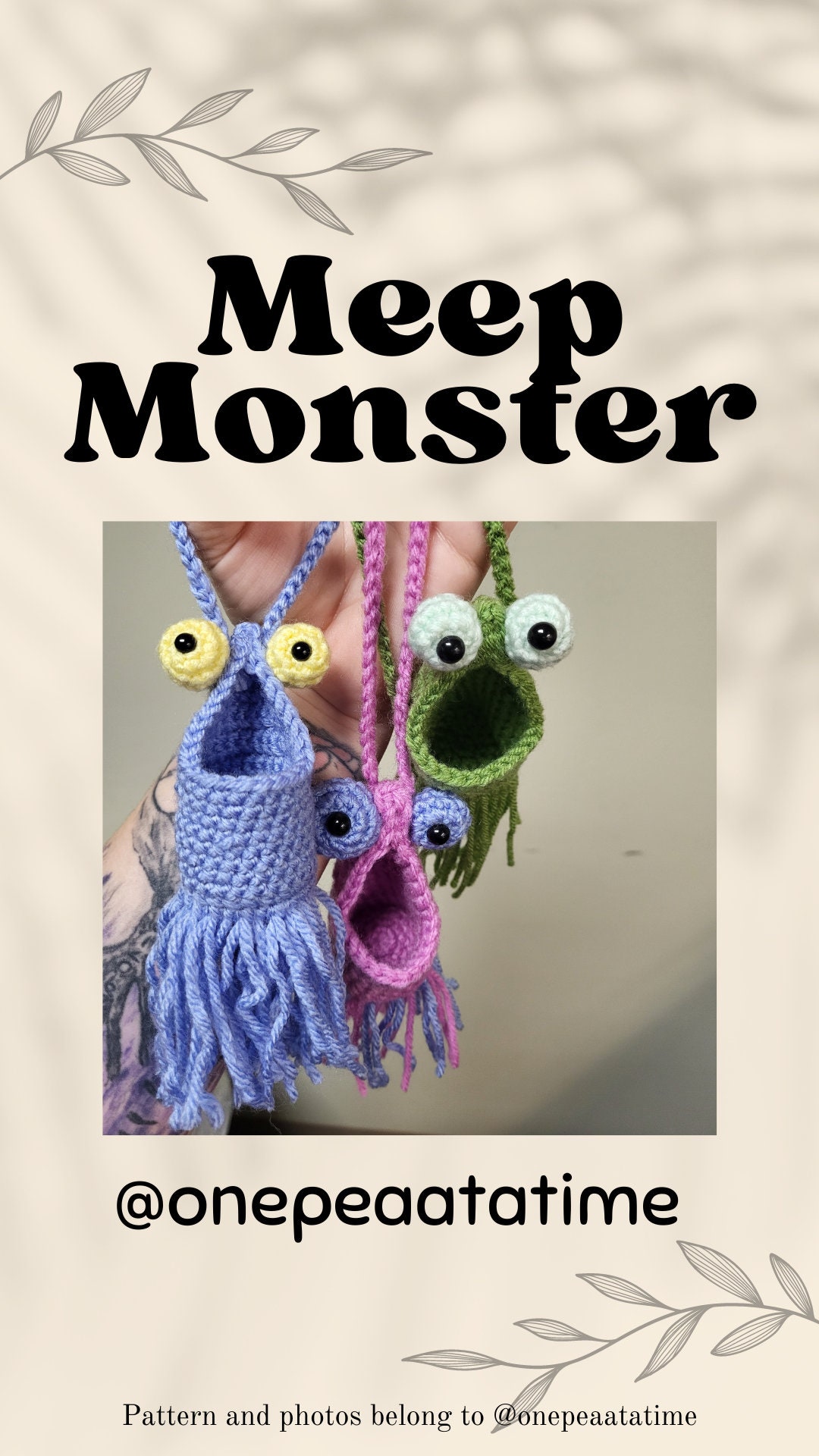 Pattern - Meep Monster - Etsy