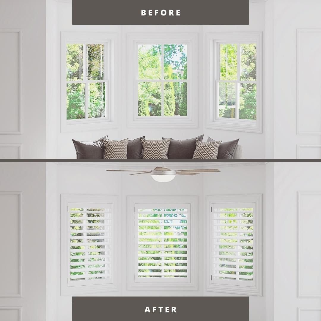 Shutter Works Interior Plantation Shutters - Made in America - Free Shipping - Waterproof - Easy ...