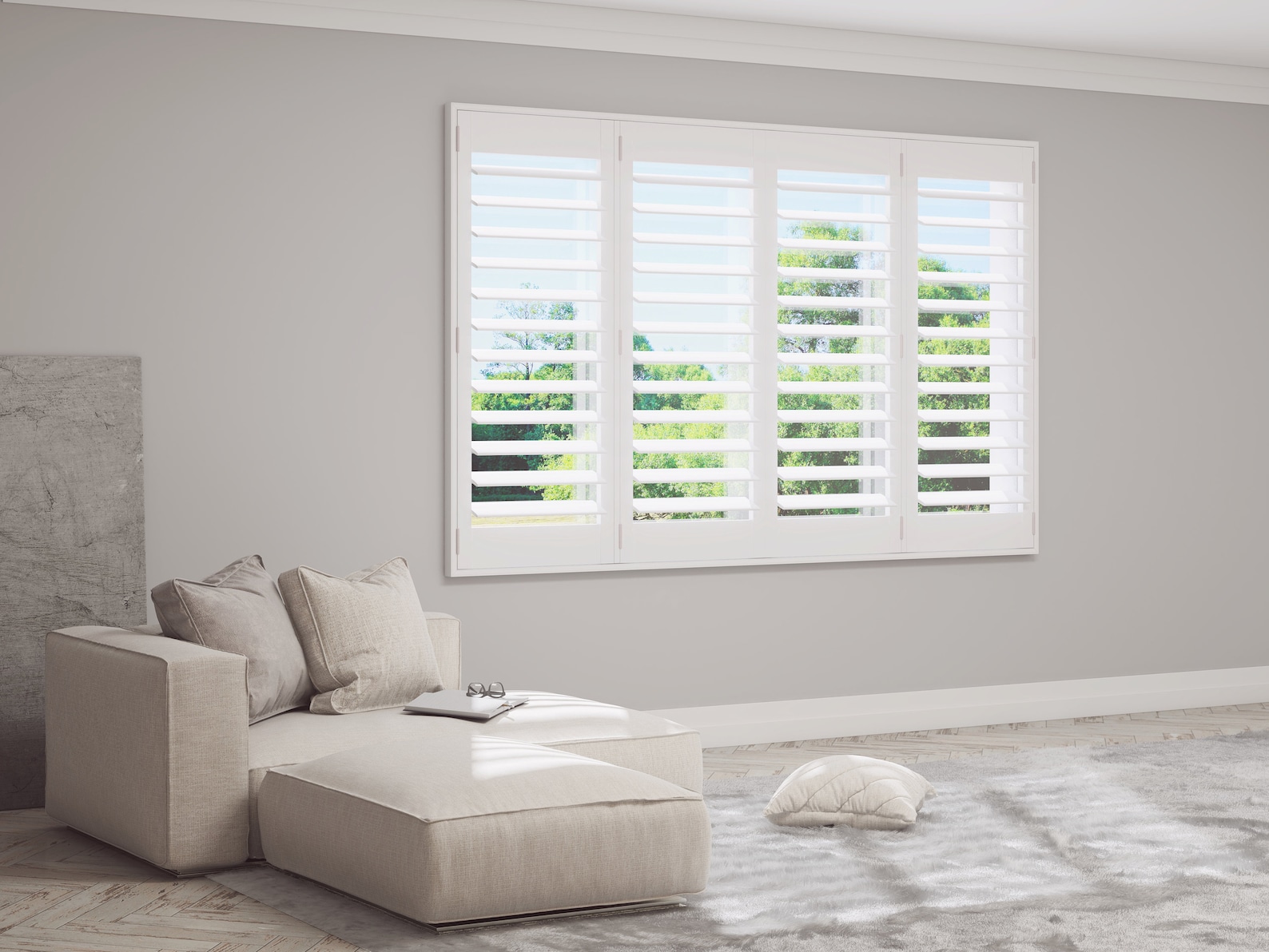 Shutter Works Interior Plantation Shutters - Made in America - Free Shipping - Waterproof - Easy ...