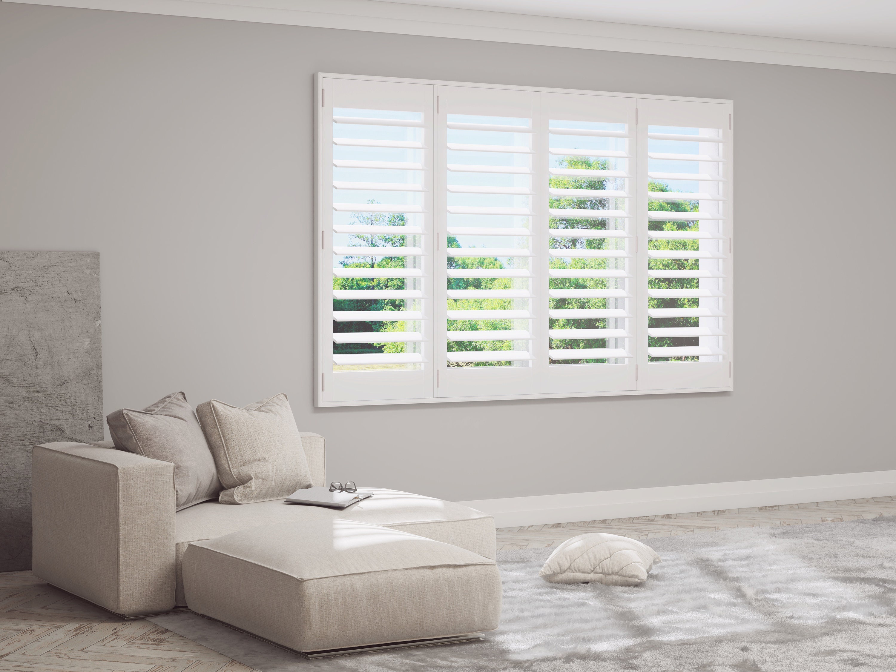 Shutter Works Interior Plantation Shutters - Made in America - Free Shipping - Waterproof - Easy ...