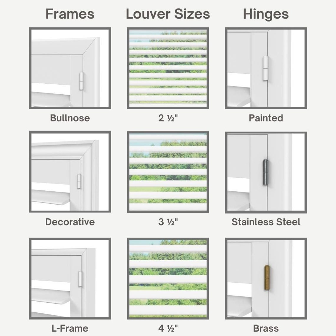 Shutter Works Interior Plantation Shutters - Made in America - Free Shipping - Waterproof - Easy ...