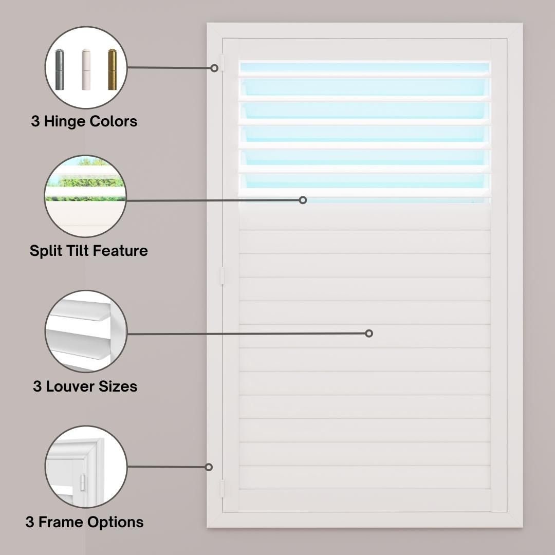 Shutter Works Interior Plantation Shutters - Made in America - Free ...