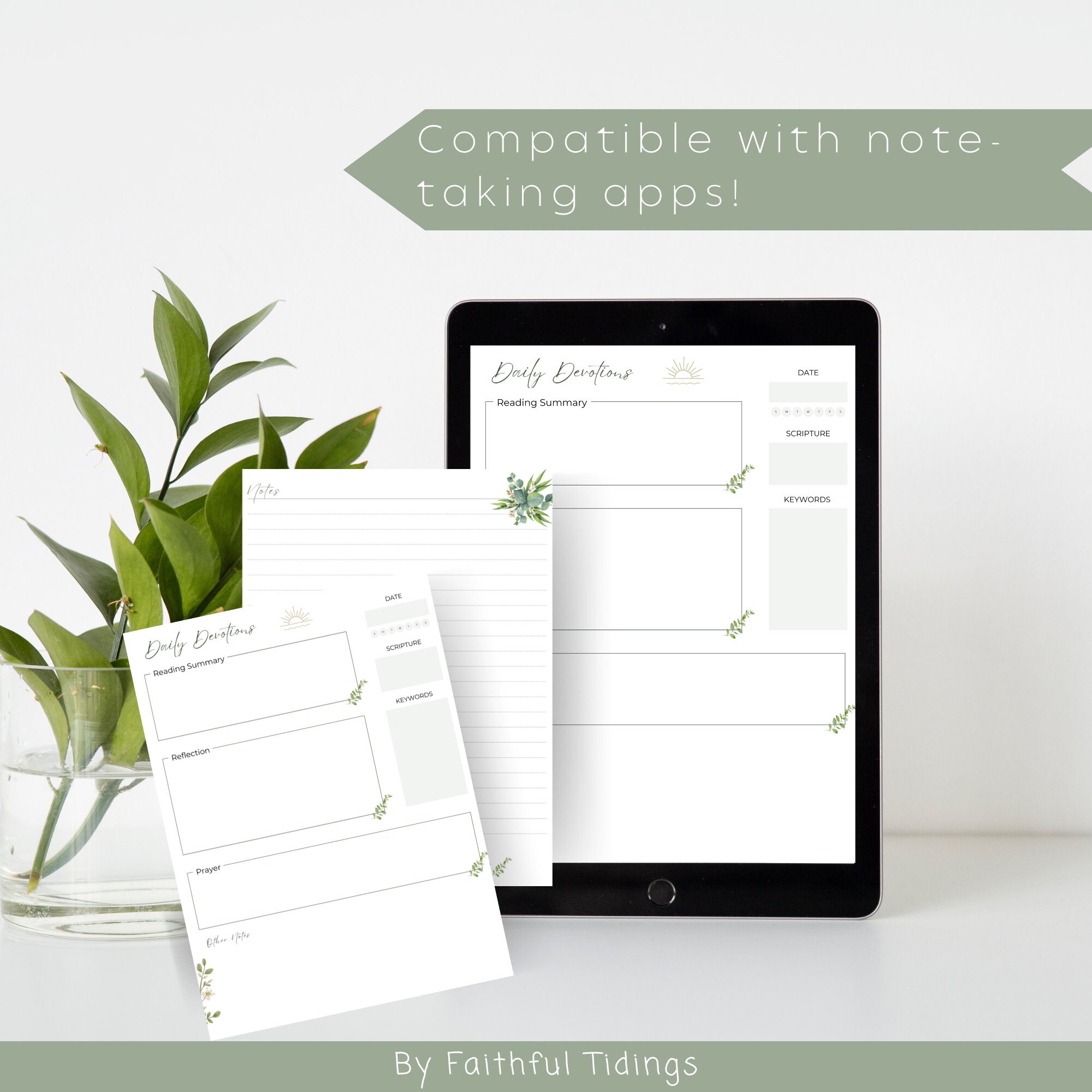 Printable Daily Devotions Template | Printable Journal Inserts ...