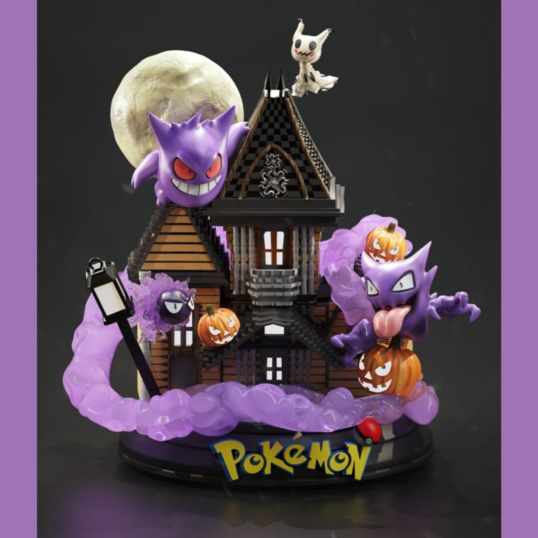 Gengar Evolution House Halloween STL for 3D Print 3D - Etsy