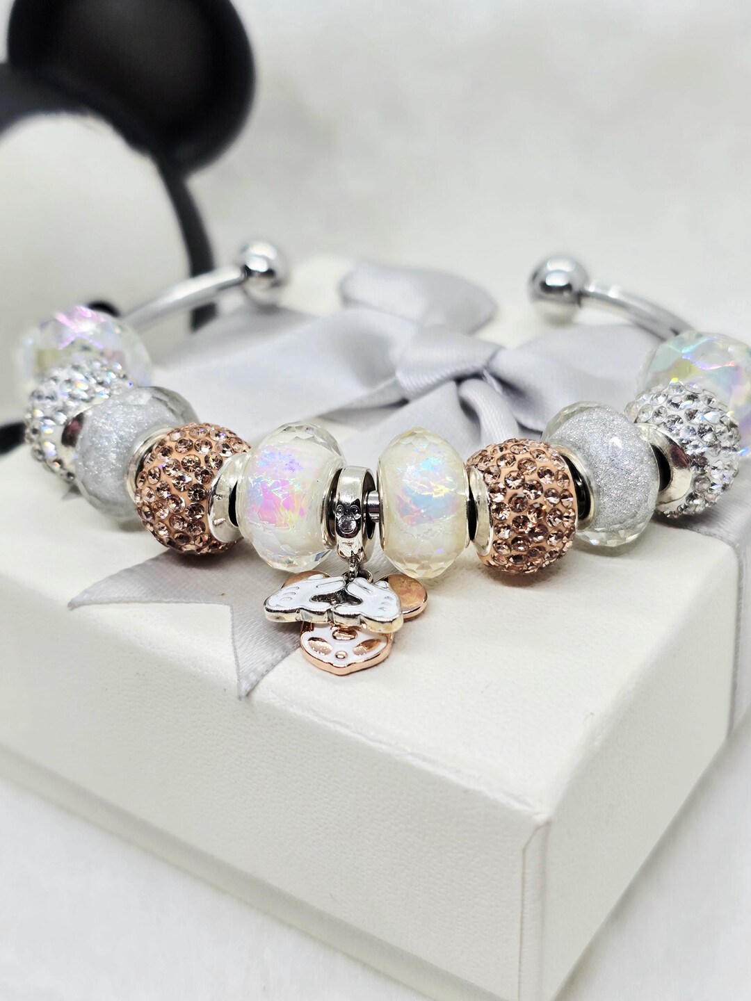 Peek A-boo Mouse /pandora Compatible Inspired Charm or Bracelet (S925 ...