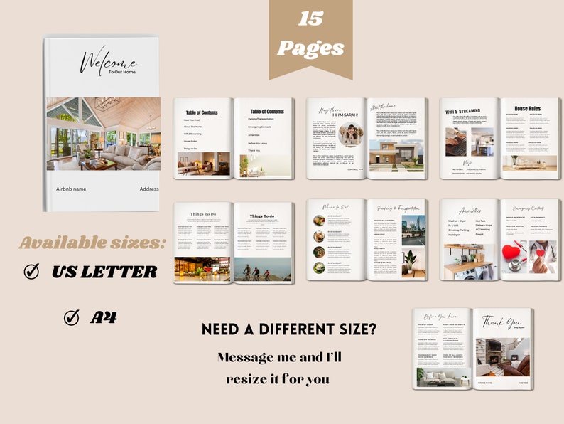 Airbnb Welcome Book | Template Airbnb House Guide |canva Airbnb ...