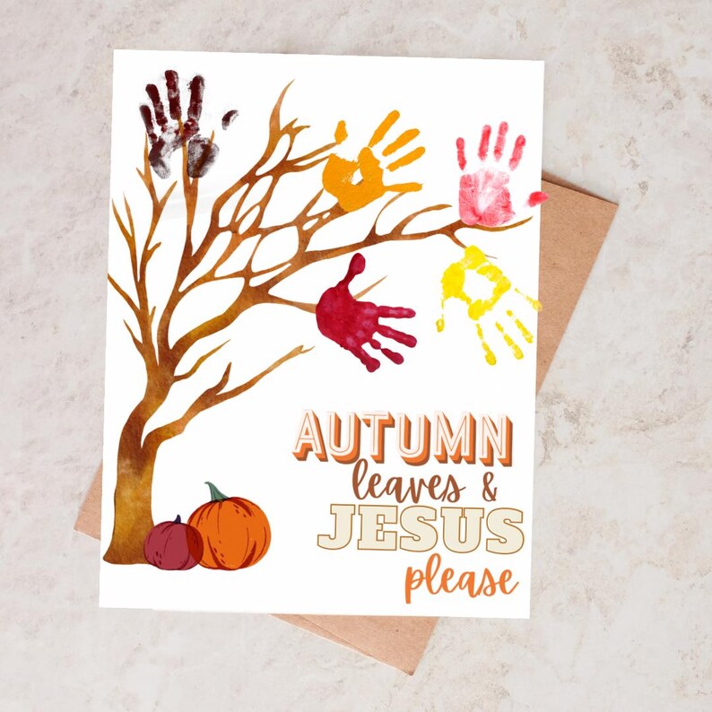 Autumn Leaves & Jesus Please Fall Kid’s Activity Craft Paper Sunday ...