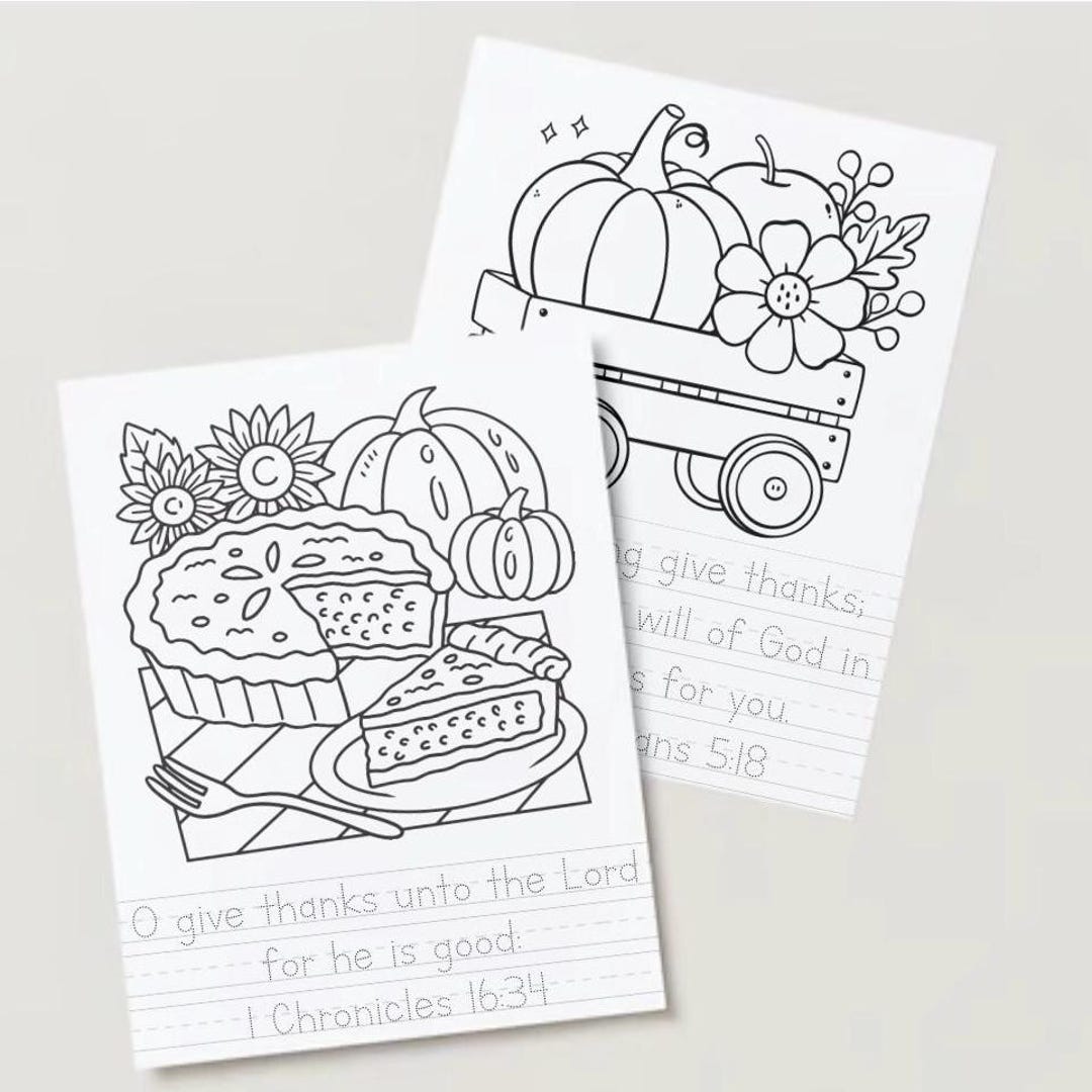 Thanksgiving Coloring Sheets Printables Fall Kid’s Activity Craft Paper ...