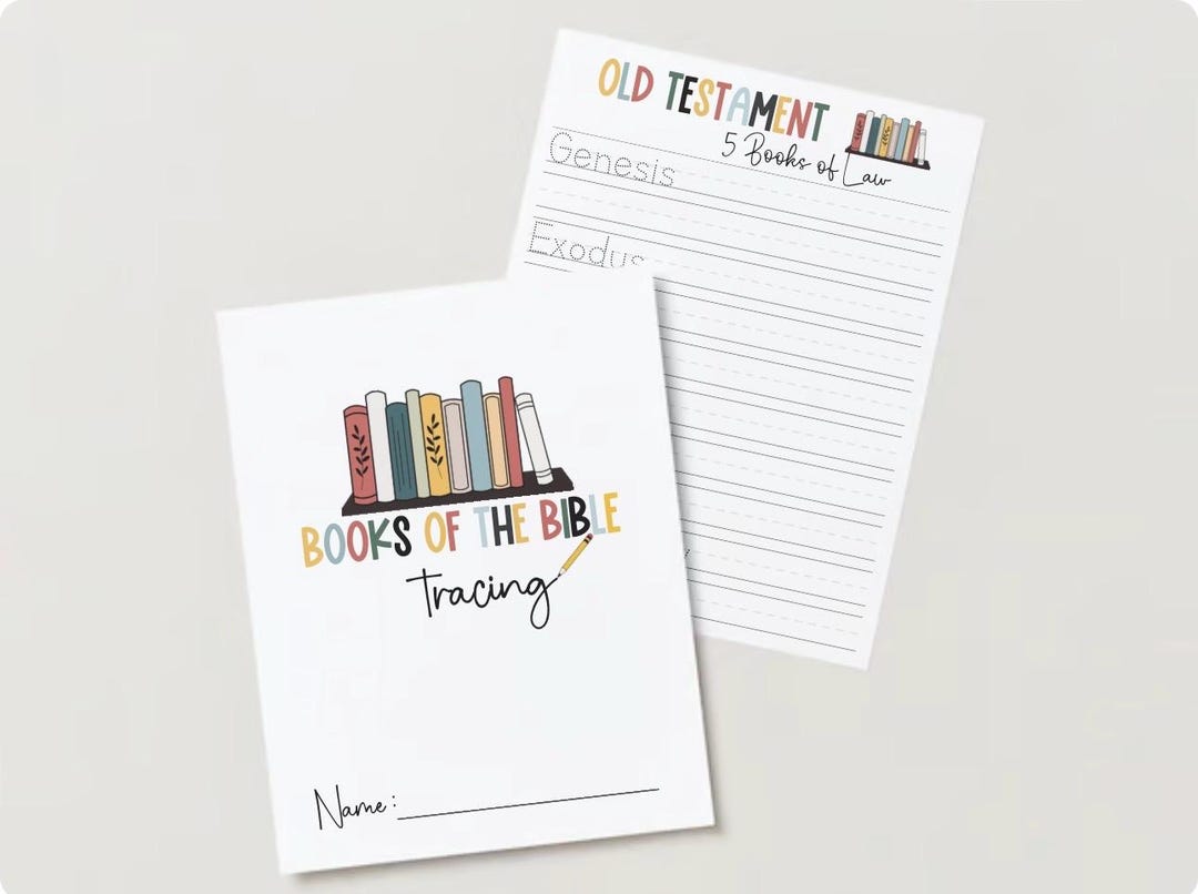 Learn Books of the Bible Lesson Tracing & Learning Letters for Sunday ...