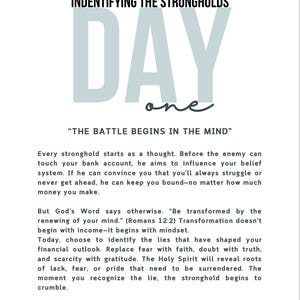 Financial BREAKTHROUGH Guide | 7-day Christian Devotional Printable ...