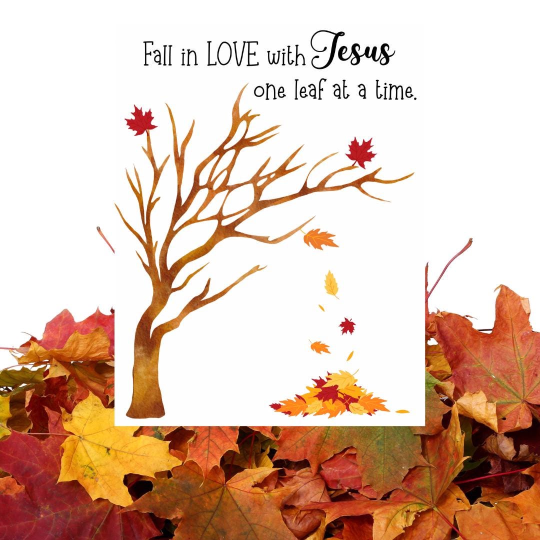 Fall in Love With Jesus One Leaf at a Time Kid’s Activity Craft Paper ...