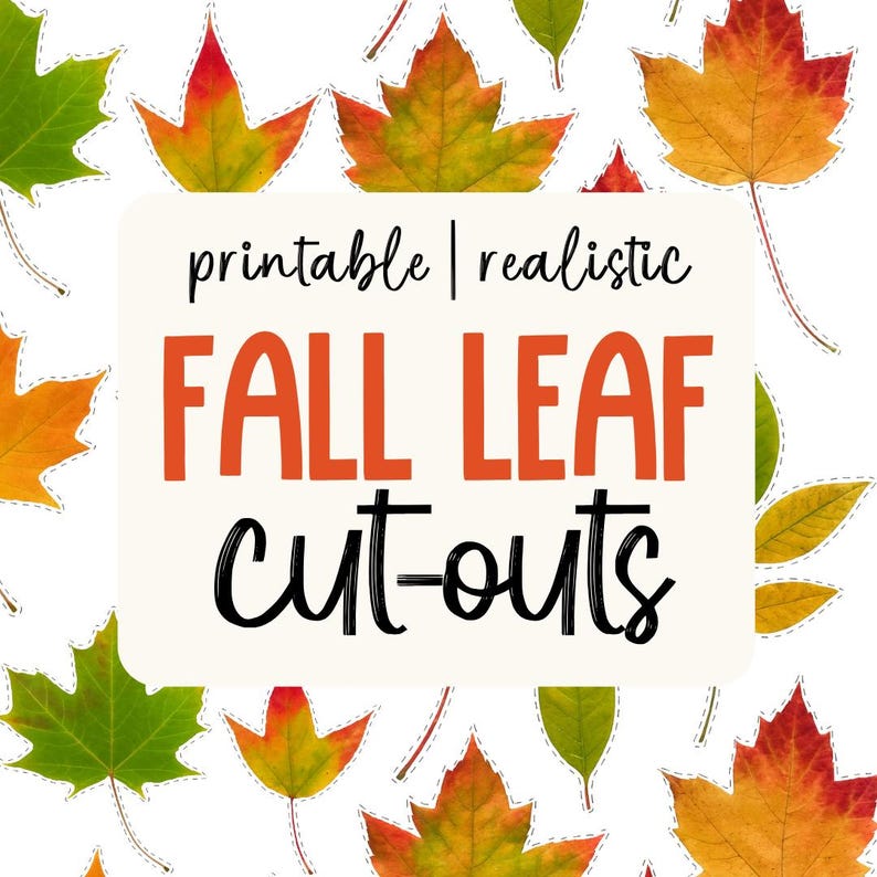 Realistic Printable Fall Leaf Cutouts | Autumn Leaves for Crafts ...