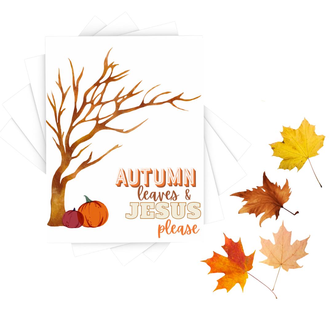 Autumn Leaves & Jesus Please Fall Kid’s Activity Craft Paper Sunday ...