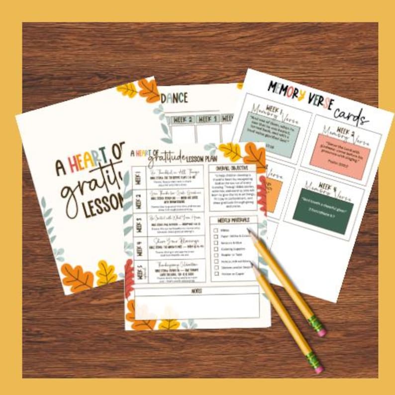 Thankful Heart Gratitude 5 Week Sunday School Curriculum | Thanksgiving ...