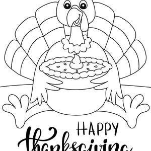Thanksgiving Coloring Sheets Printables Fall Kid’s Activity Craft Paper ...