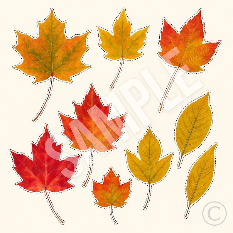 Realistic Printable Fall Leaf Cutouts | Autumn Leaves for Crafts ...