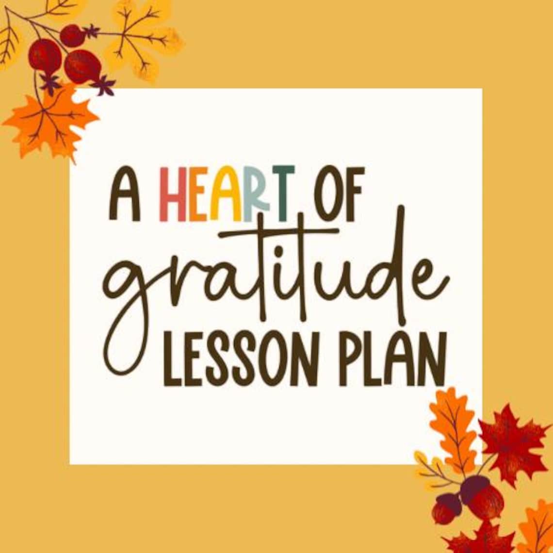 Thankful Heart Gratitude 5 Week Sunday School Curriculum | Thanksgiving ...