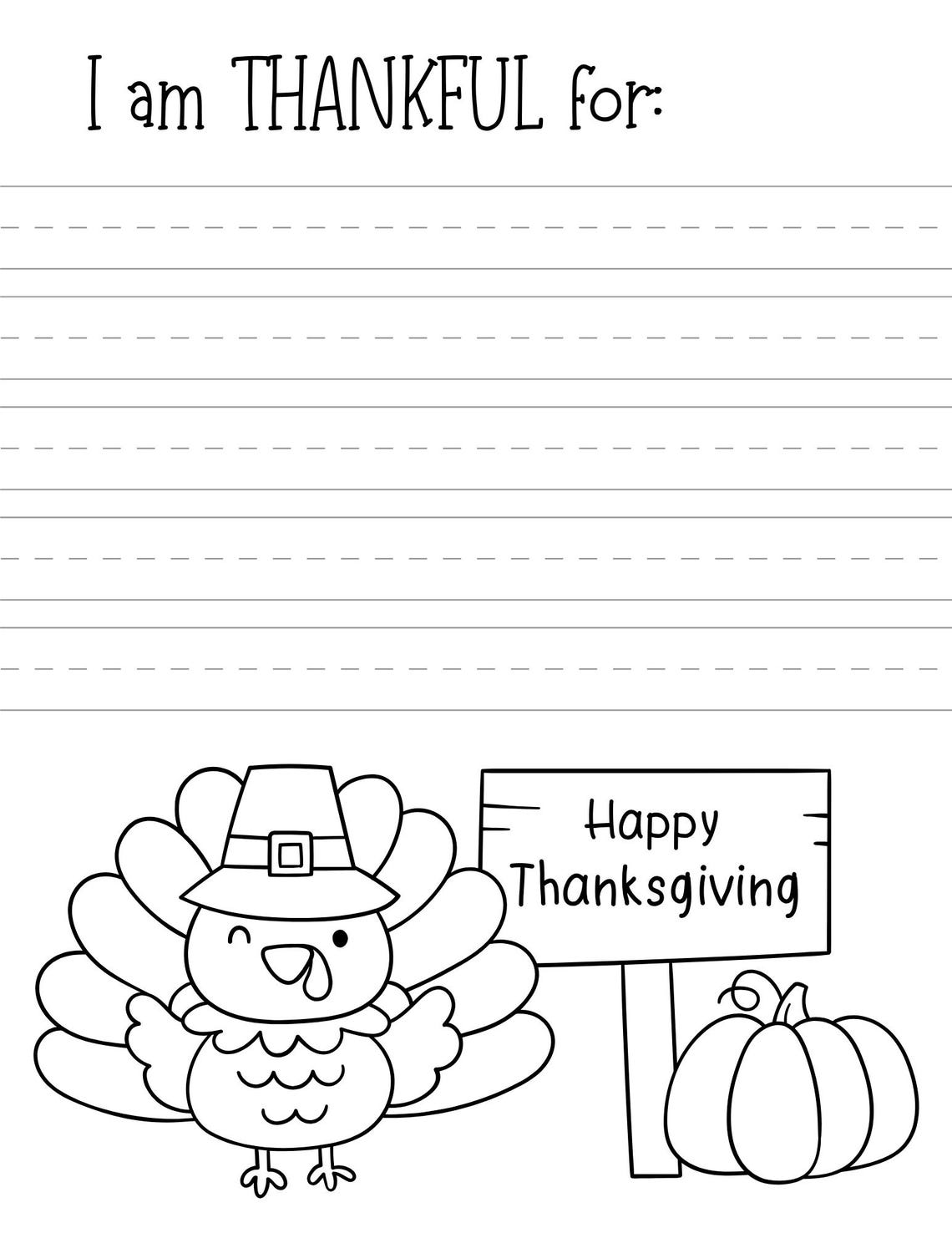 Thanksgiving Coloring Sheets Printables Fall Kid’s Activity Craft Paper ...