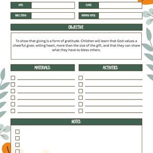 Thankful Heart Gratitude 5 Week Sunday School Curriculum | Thanksgiving ...