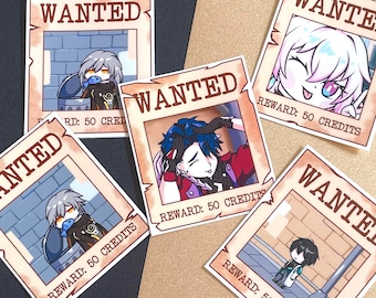 Honkai Star Rail Waterproof Vinyl Stickers Caelus, Stelle, March 7th, Dan Heng, Pom-pom, Sampo ...