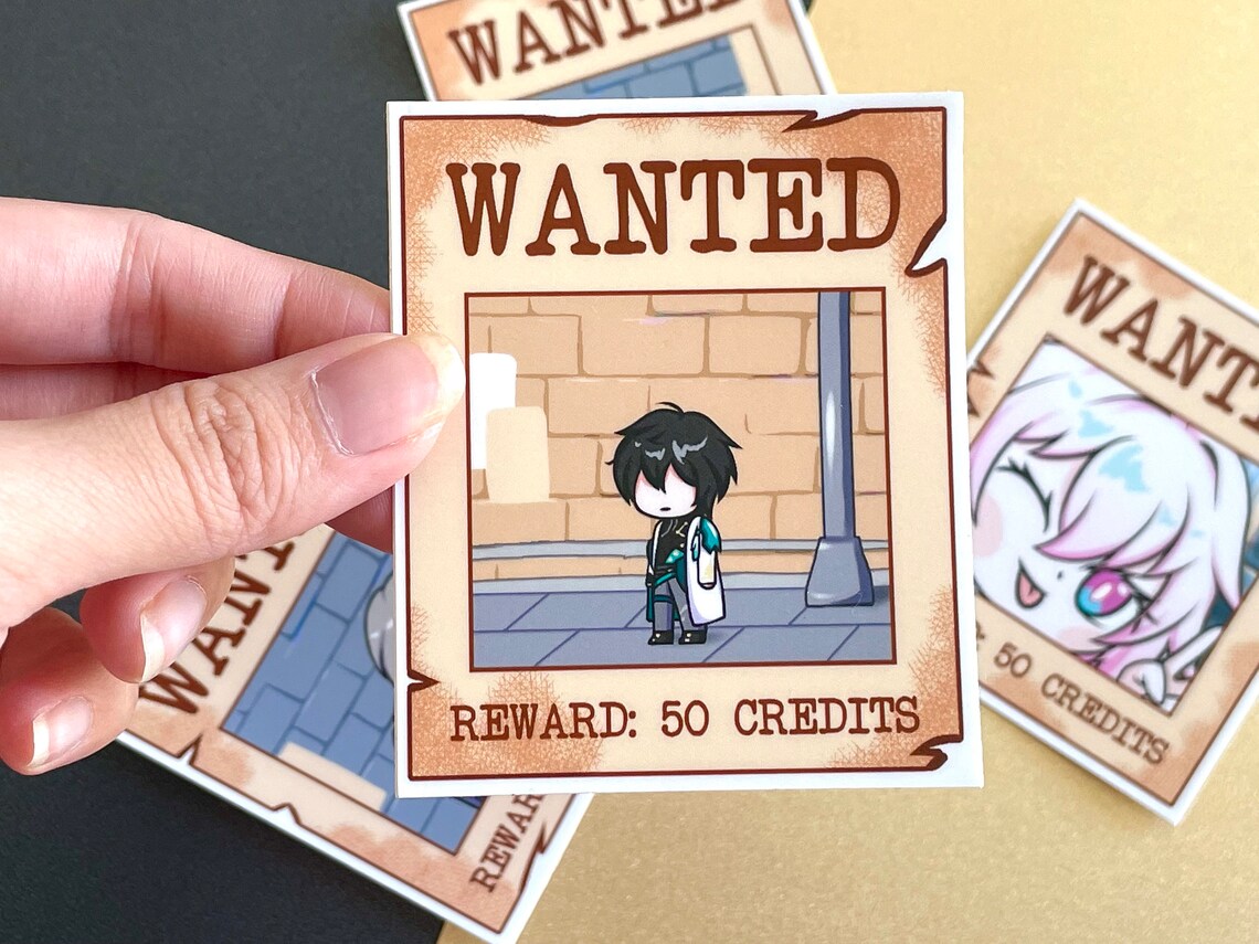 Wanted Poster Stickers Unofficial Honkai Star Rail Merch - Etsy