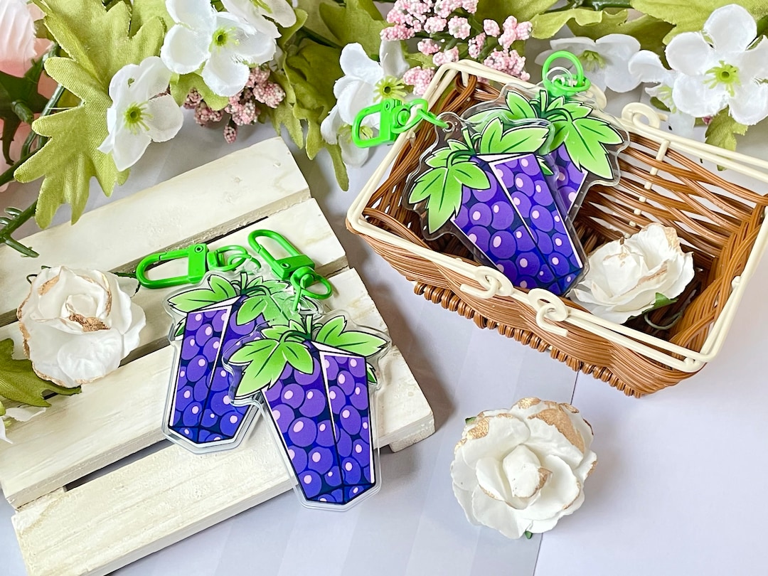 FFXIV Low Poly Grape Keychain - Etsy