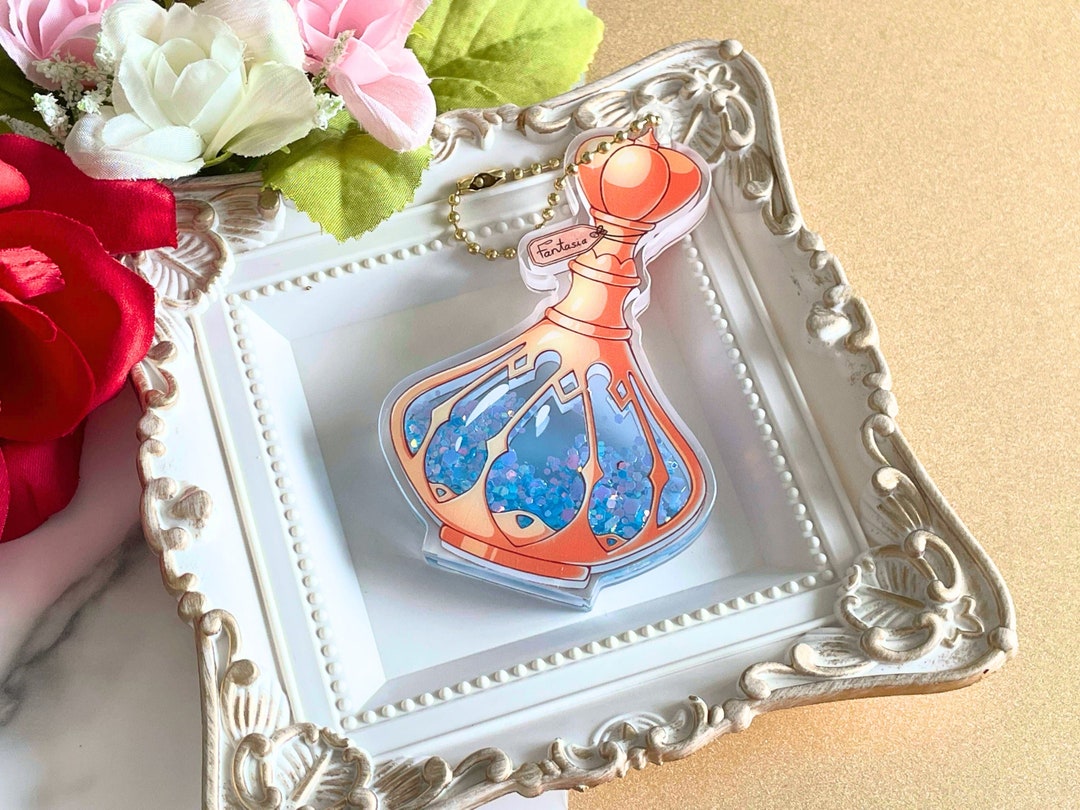 FFXIV Fantasia Potion - Quicksand Liquid Keychain - Glow-in-the-dark ...