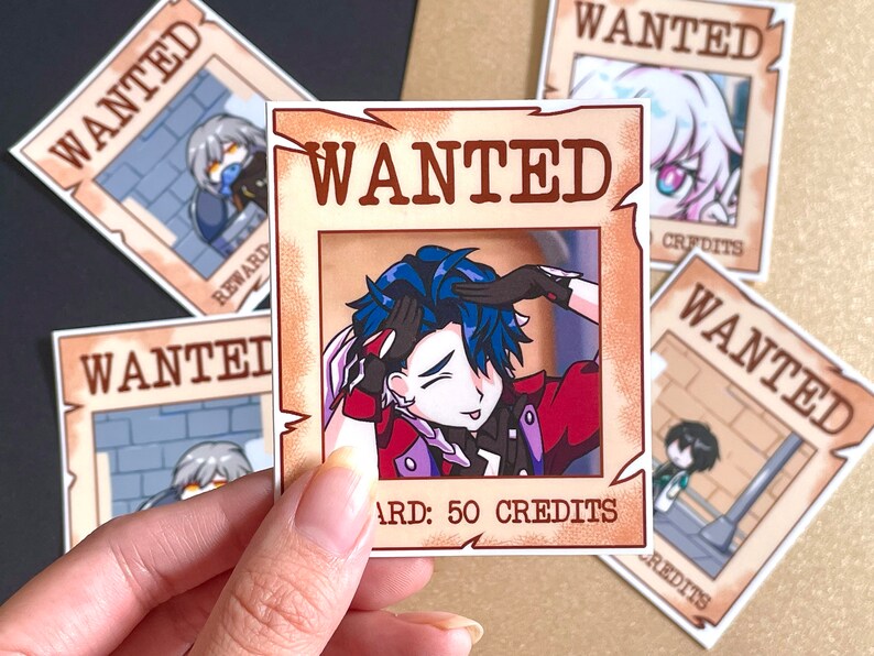 Wanted Poster Stickers Unofficial Honkai Star Rail Merch - Etsy