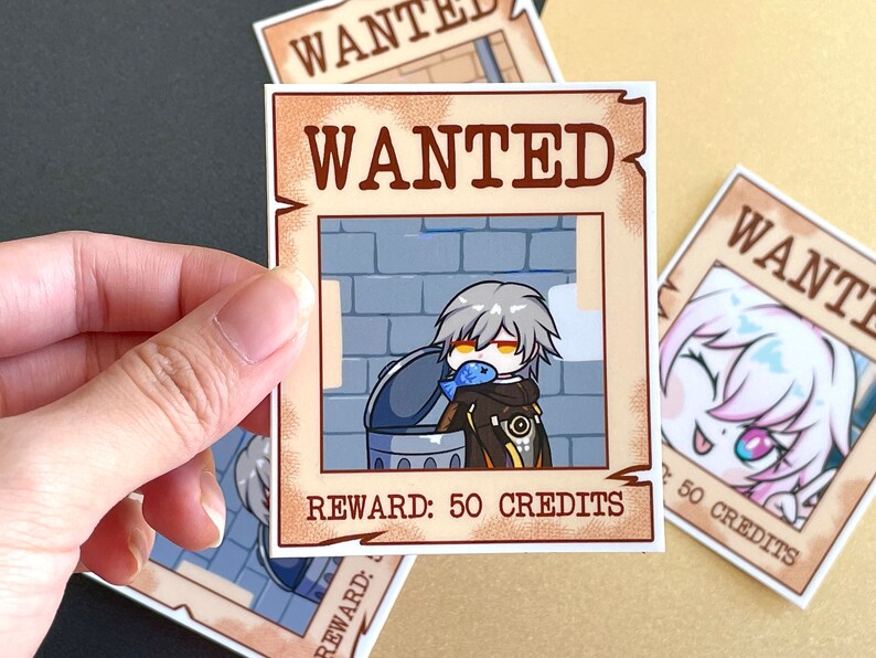 Wanted Poster Stickers Unofficial Honkai Star Rail Merch - Etsy