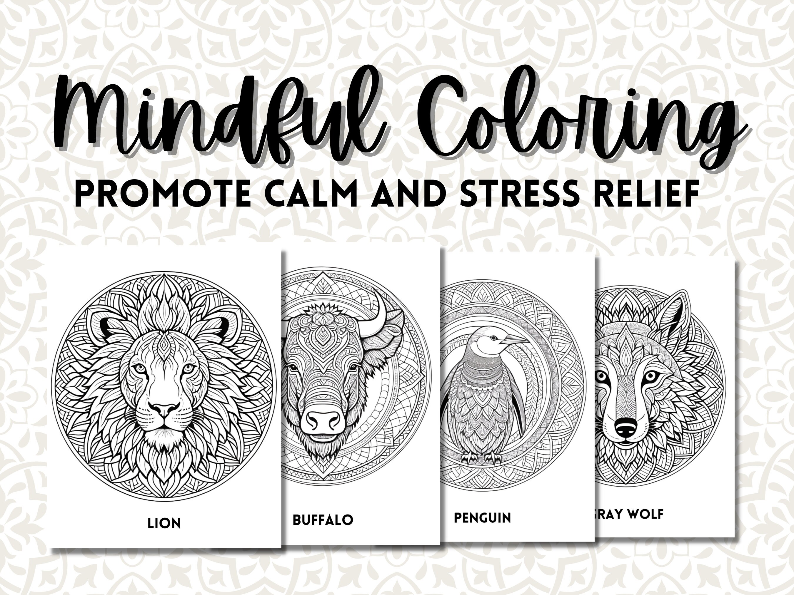 Anxiety Relief Coloring Pages for Adults/kids, 30 Printable Pages of ...