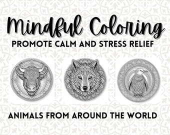 Anxiety Relief Coloring Pages for Adults, 50 Printable Pages of ...